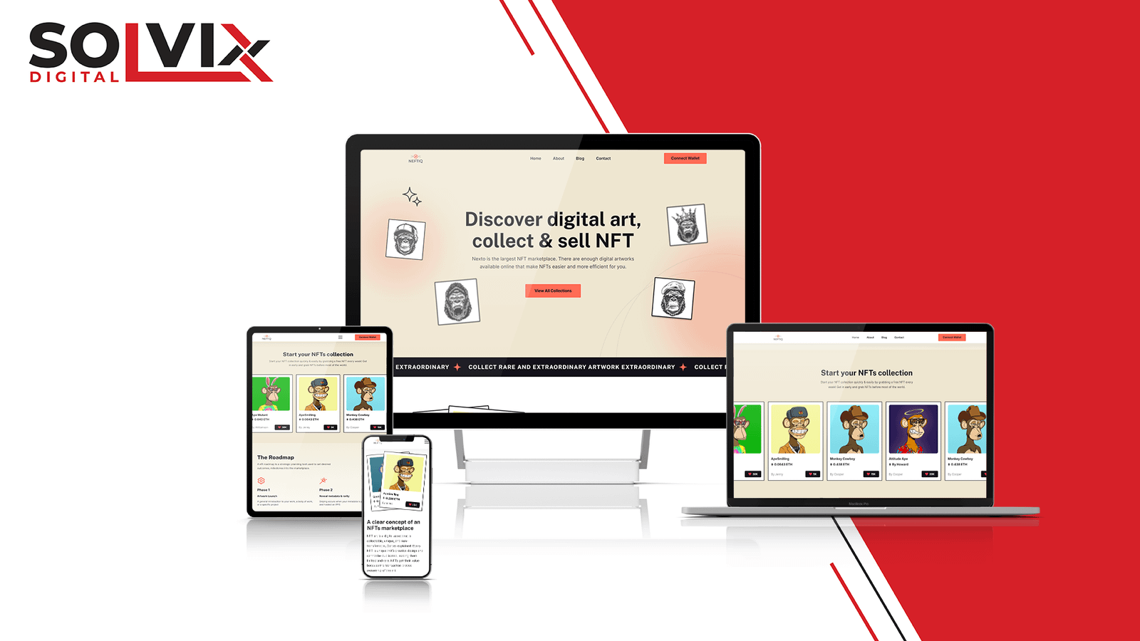 NFTIQ - NFT Showcase & Selling Website - solvixdigital.com